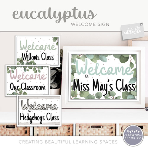 Eucalyptus | Welcome Sign | Classroom Decor Co