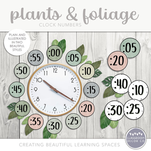 Plants and Foliage | Clock Numbers | Classroom Decor Co