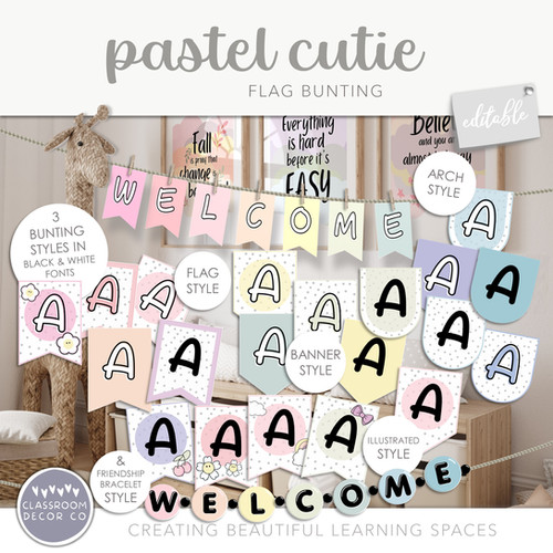 Pastel Cutie | Bunting | Classroom Decor Co