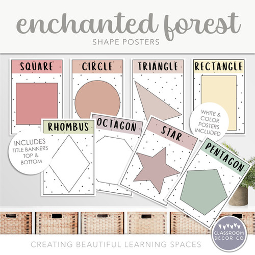 Enchanted Forest | Shape Posters | Classroom Decor Co