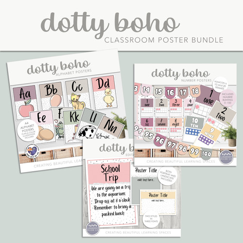Dotty Boho | Classroom Posters Mini Bundle | Classroom Decor Co