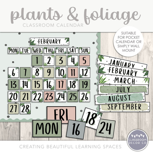 Plants and Foliage | Calendar | Classroom Decor Co