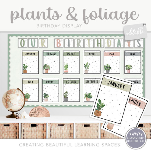 Plants and Foliage | Birthday Display | Classroom Decor Co