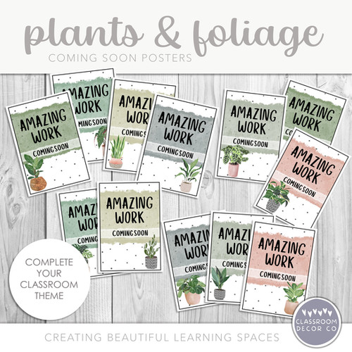 Plants and Foliage | Coming Soon Posters | Classroom Decor Co