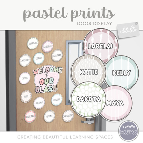 Pastel Prints | Door Display | Classroom Decor Co
