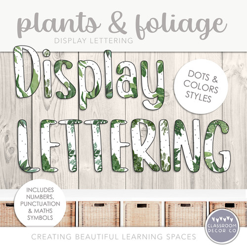 Plants and Foliage | Display Lettering | Classroom Decor Co