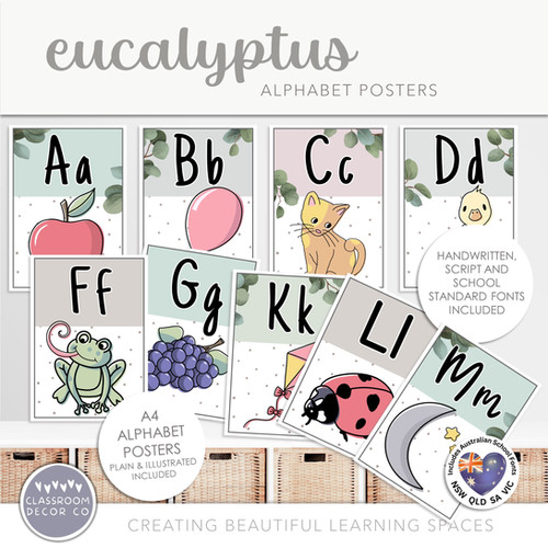 Eucalyptus | Alphabet Posters | Classroom Decor Co