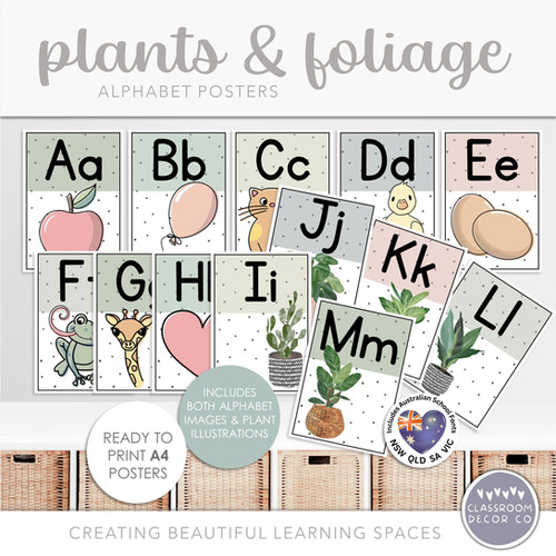 Plants and Foliage | Alphabet Posters | Classroom Decor Co
