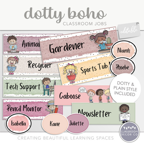 Dotty Boho | Classroom Jobs | Classroom Decor Co