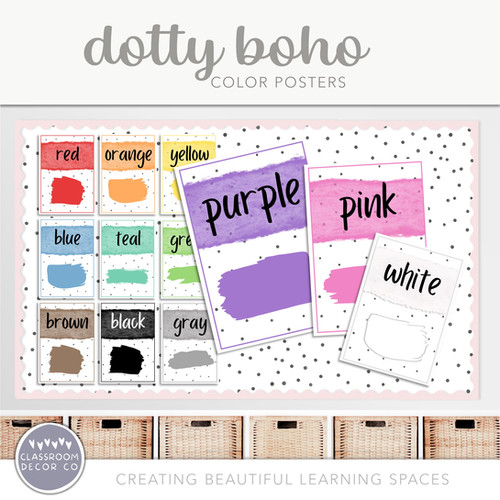 Dotty Boho | Color Posters | Classroom Decor Co