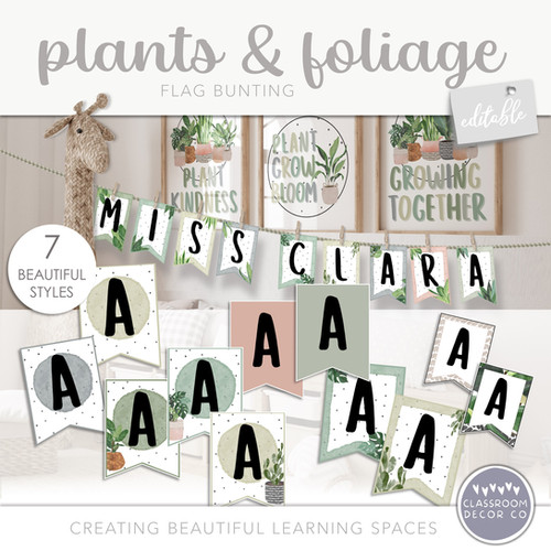 Plants and Foliage | Bunting | Classroom Decor Co