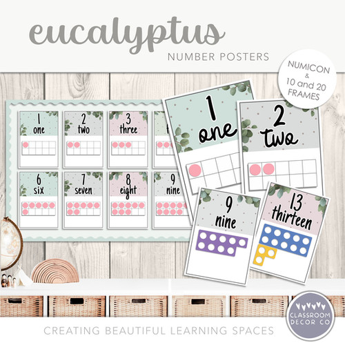 Eucalyptus | Number Posters | Classroom Decor Co