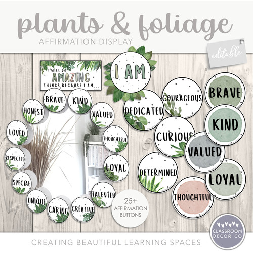 Plants and Foliage | Affirmations | Classroom Decor Co