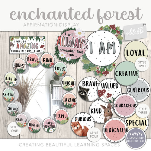 Enchanted Forest | Affirmations Display | Classroom Decor Co
