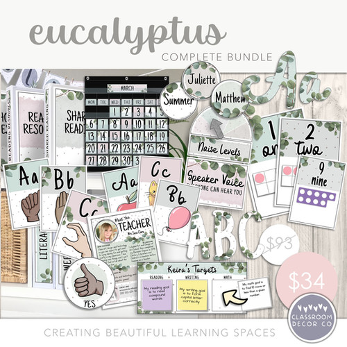 Eucalyptus | Complete Bundle | Classroom Decor Co