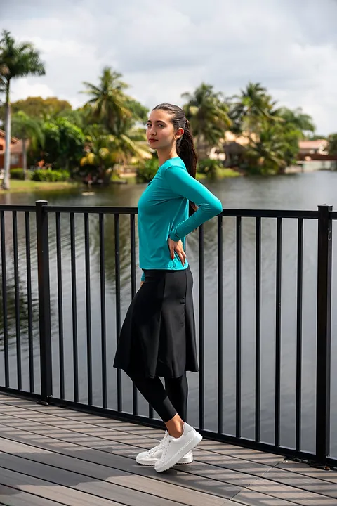 Modest Swim Skirt With Attached Leggings | Devorah's Secret