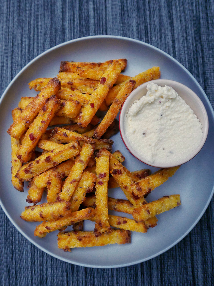 truffle salami polenta fries