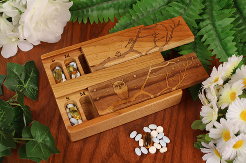 Morning Birds & Night Owl | Day/Night 7 Day Pill Organizer | Double ...