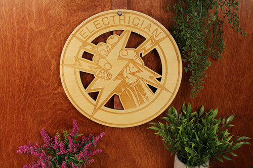 Electrician Wall Art - Baltic Birch Plywood | Masterpiece Laser