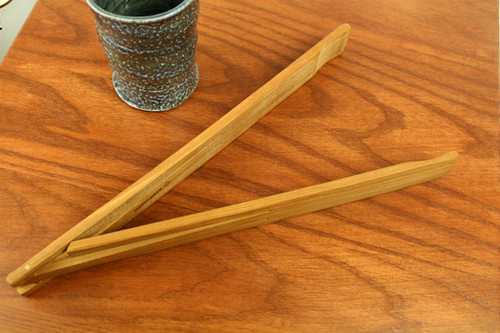 Large Folding Kitchen Tongs | Cherry Wood | Masterpiece Laser