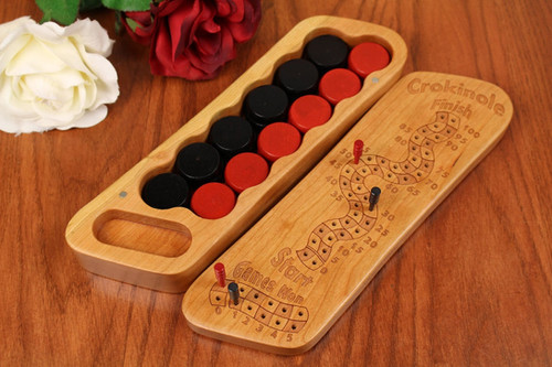 Crokinole Score Counter Box - All Cherry | Masterpiece Laser