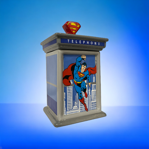 Superman Telephone Box Cookie Jar | Gotham Collectables