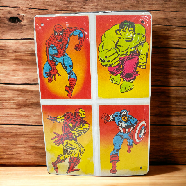 Quad Character Marvel Comic Metal Tin Sign | Gotham Collectables