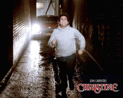 Signed cast photo Moochie running from Christine | Christine
