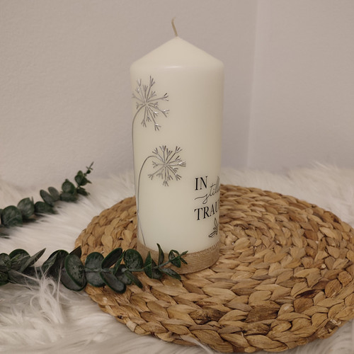 Trauerkerze Modell Pusteblume | Stickig