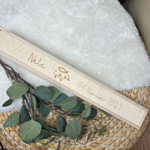 Taufkerzenbox Nele Fisch | Stickig