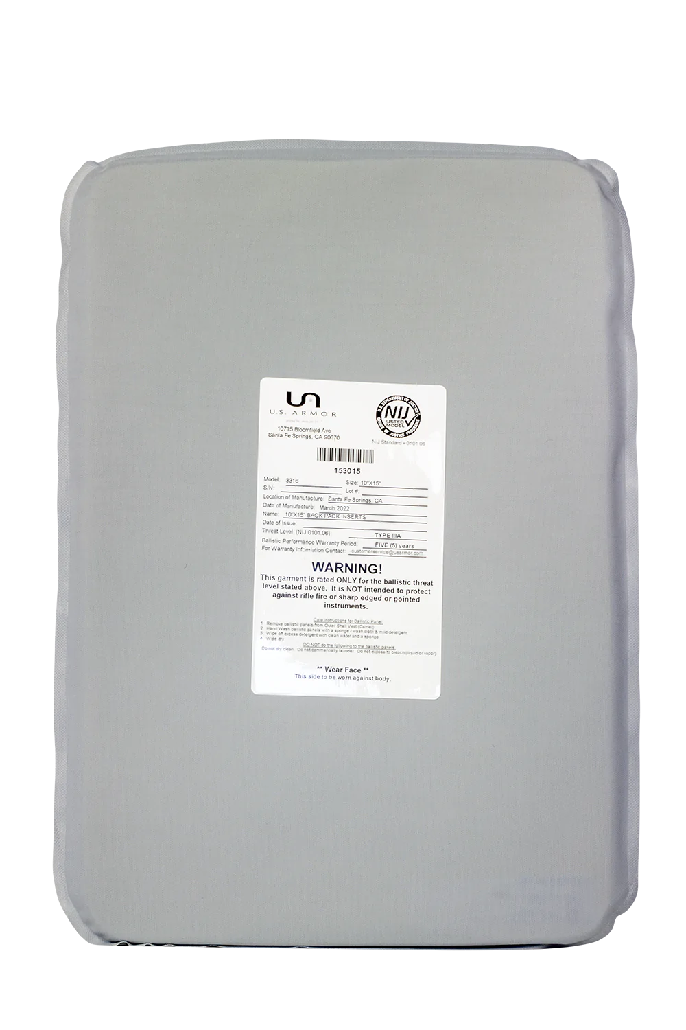 Ballistic Backpack Panel | Backpack Armor Insert | 12-degrees-north