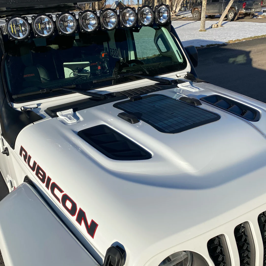 Jeep Rubicon Wrangler JL and Gladiator JT VSS System™ - 30 Watt Hood Solar Panel | 12° North ...