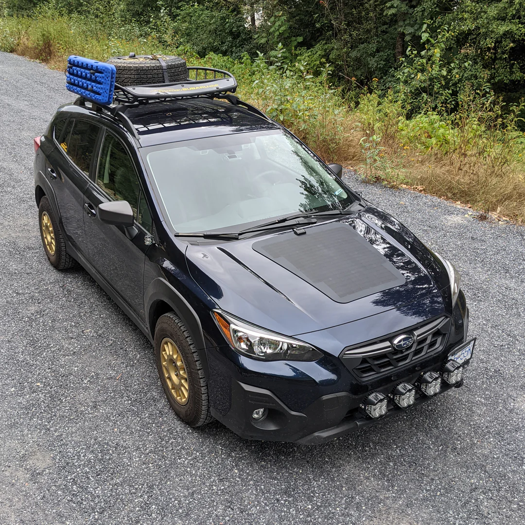 Subaru Crosstrek (2018+) VSS System™ - 65W Hood Solar Panel | 12° North ...