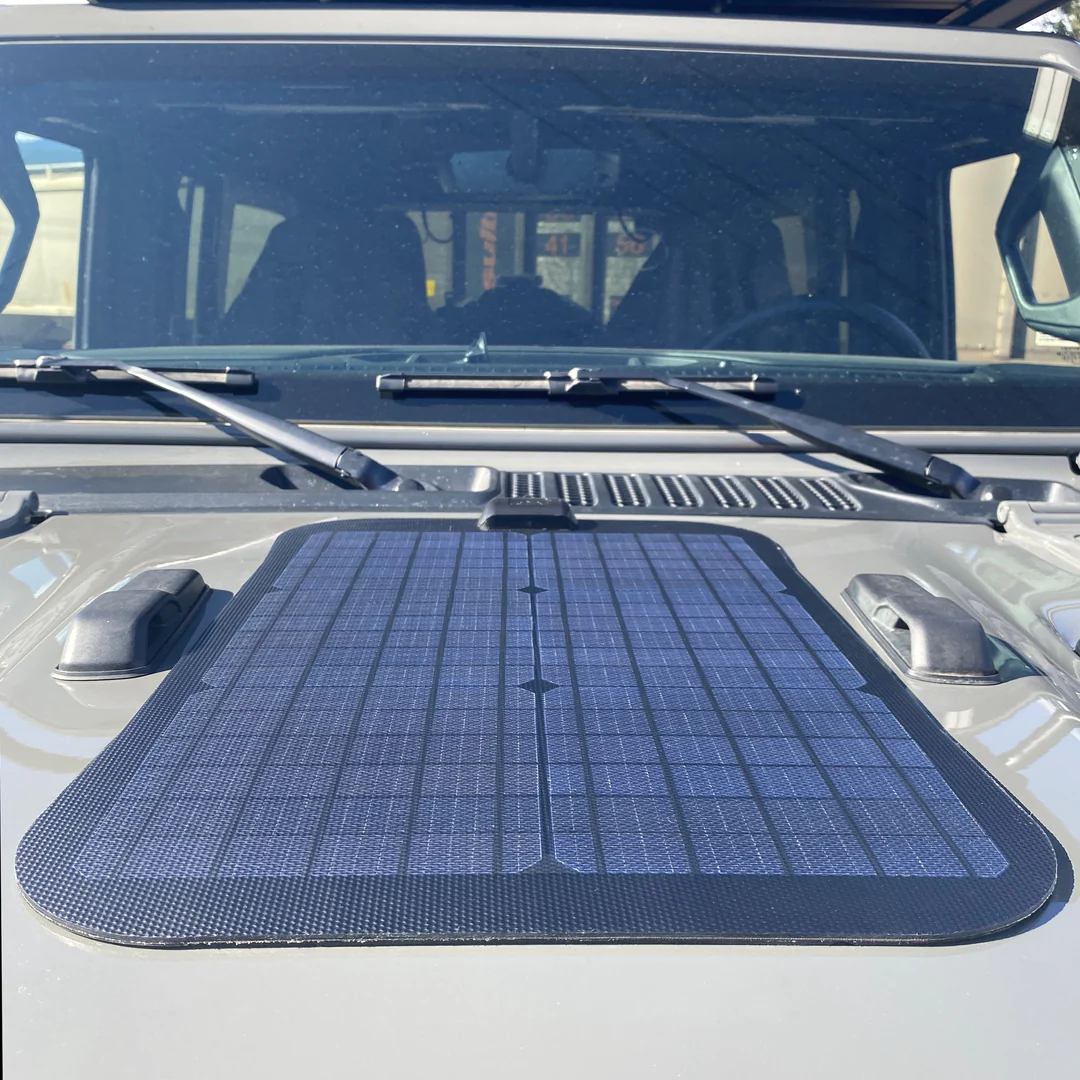 Jeep Rubicon Wrangler JL and Gladiator JT VSS System™ - 30 Watt Hood Solar Panel | 12° North ...
