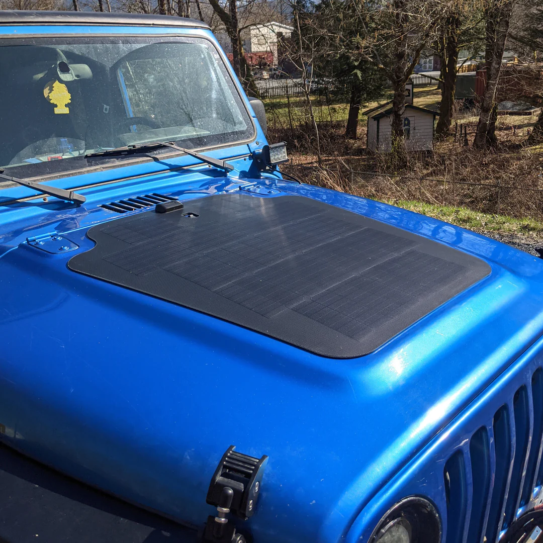 80 Watt Hood Solar for Jeep Wrangler TJ/LJ | Cascadia 4x4 VSS System ...