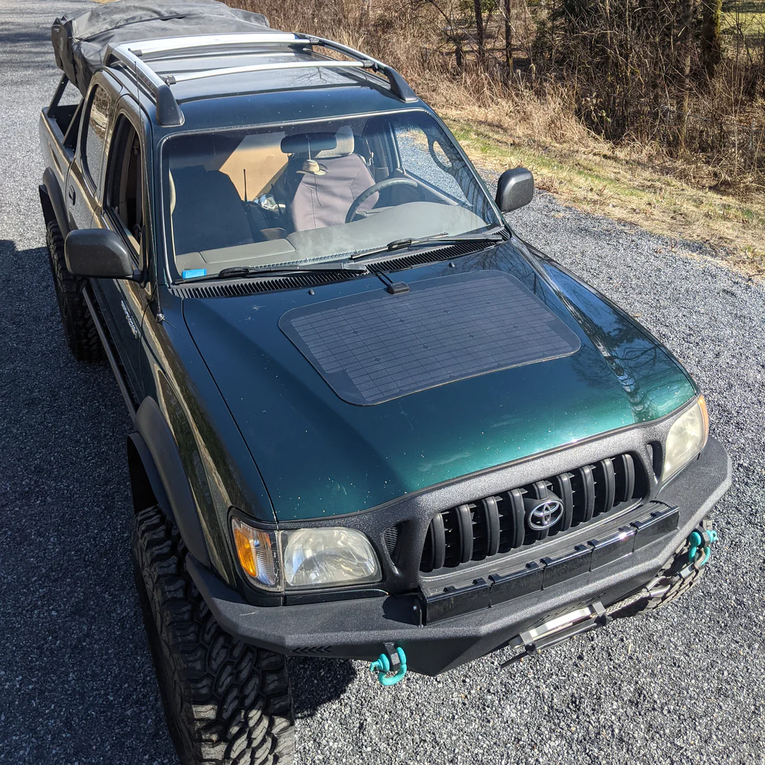 70 Watt Hood Solar for 1st Gen Toyota Tacoma | Cascadia 4x4 VSS System ...