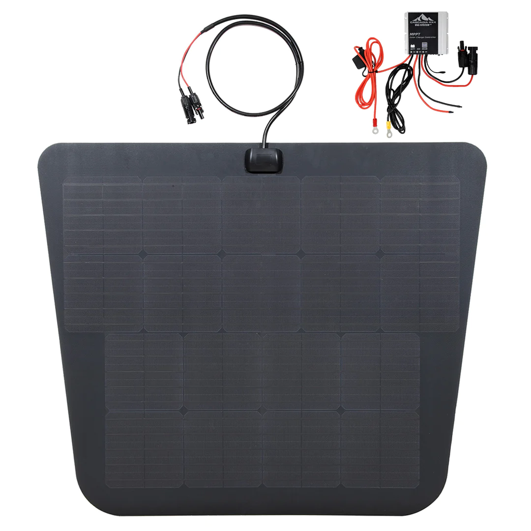 90 Watt Hood Solar for Toyota Tundra | Cascadia 4x4 VSS System™ | 12 ...