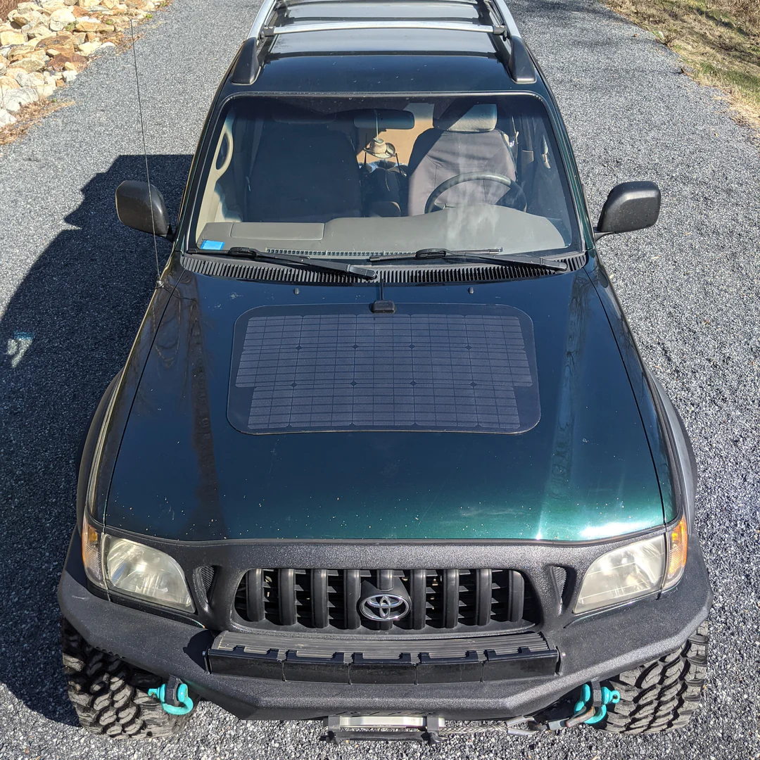 70 Watt Hood Solar for 1st Gen Toyota Tacoma | Cascadia 4x4 VSS System ...