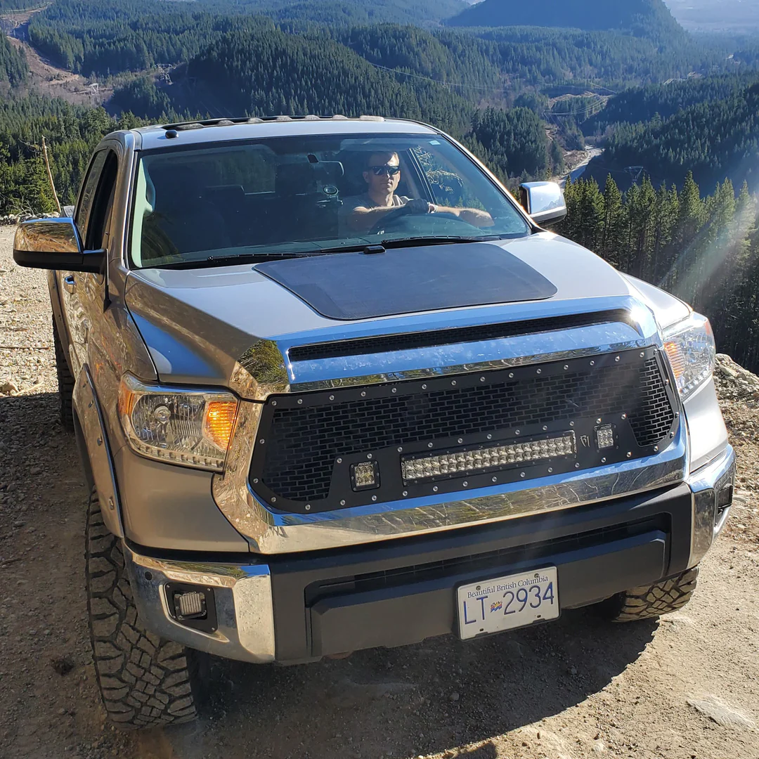 90 Watt Hood Solar for Toyota Tundra | Cascadia 4x4 VSS System™ | 12 ...