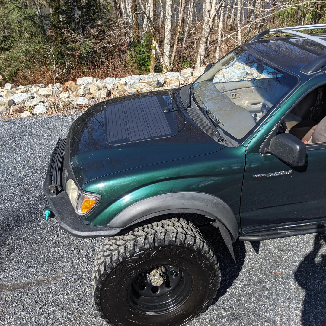 70 Watt Hood Solar for 1st Gen Toyota Tacoma | Cascadia 4x4 VSS System ...