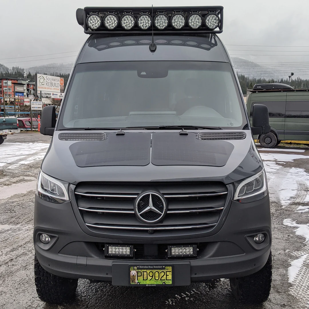 90 Watt Hood Solar for Mercedes-Benz Sprinter 2019+ | Cascadia 4x4 | 12 ...