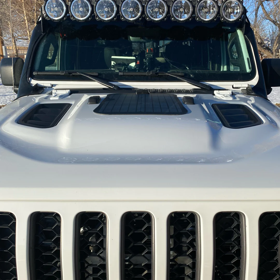 Jeep Rubicon Wrangler JL and Gladiator JT VSS System™ - 30 Watt Hood Solar Panel | 12° North ...