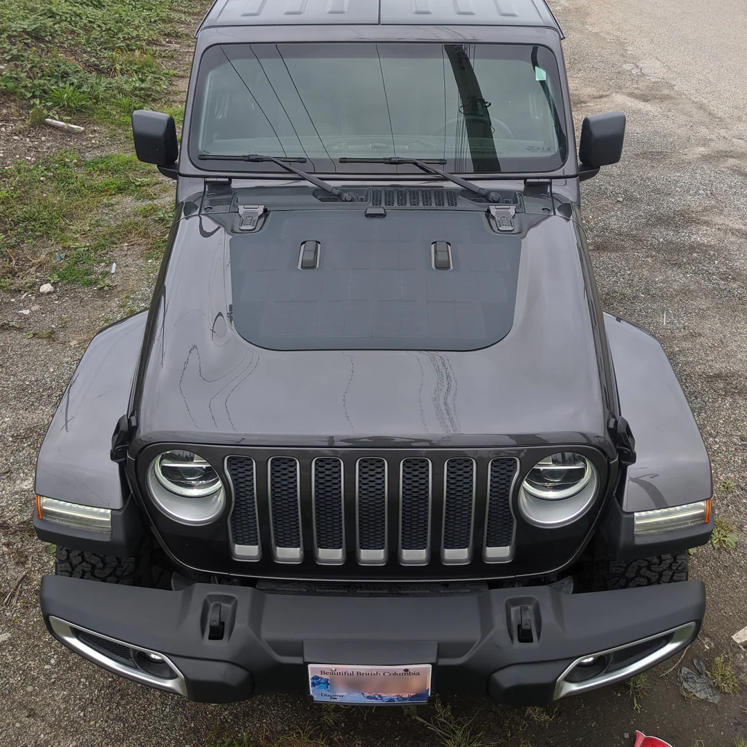 85 Watt Hood Solar for Jeep Wrangler JL | Cascadia 4x4 VSS System™ | 12 ...