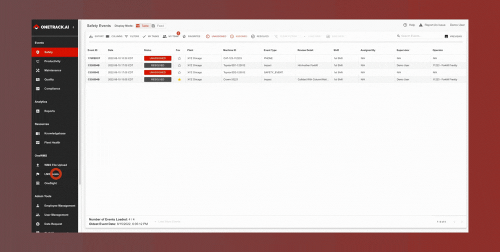 New in OneTrack: Video-based Labor Management System (LMS) and More