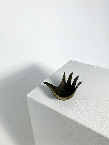 Herta Baller Hand Ashtray Brass Austria 1950s | sella-studio