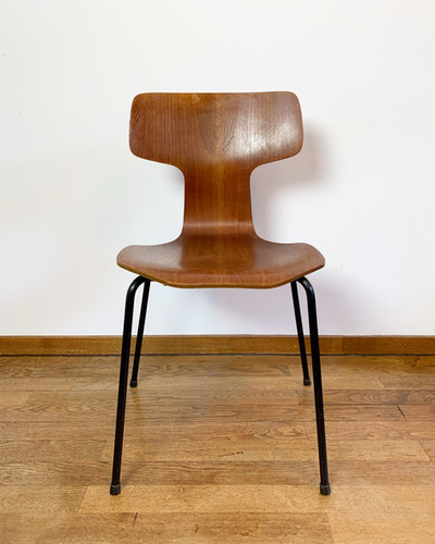 Arne Jacobsen Hammer Chair Fritz Hansen Teak 1965 | sella-studio