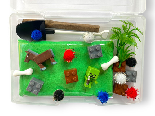 Minecraft Sensory Bin | Destination Family