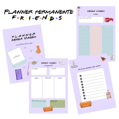 Planner Pessoal Friends (Arquivo digital PDF) | Primavera da Lagarta