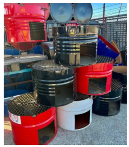 HALF SIZE FIRE BARREL BBQ PIT NO LEGS | Barrels For Sale