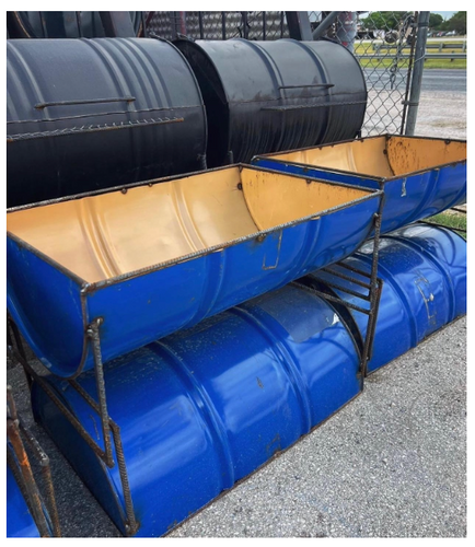 HORIZONTAL METAL BARREL TROUGH WITH LEGS | My Vxw Site Hxez40